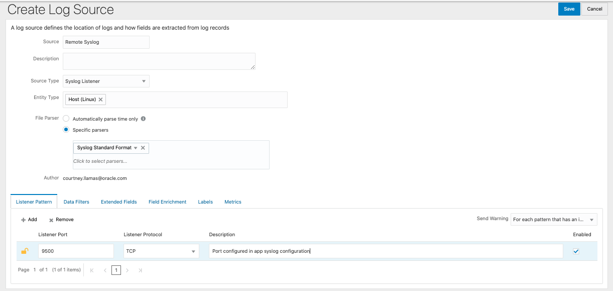 Sending Logs to Oracle Management Cloud using Syslog Listener ...